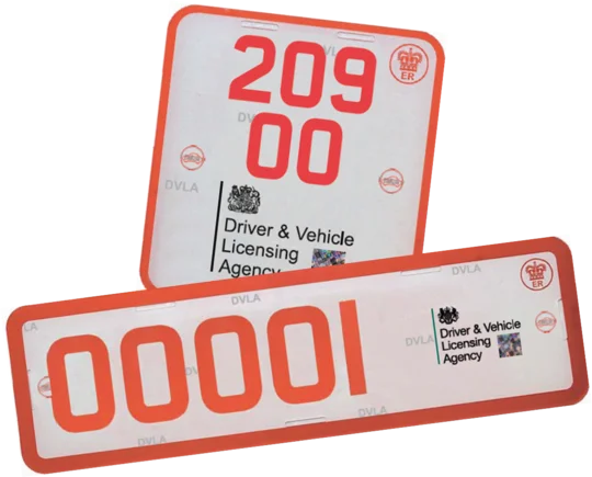 What are trade number plates in the UK? Who can use them?